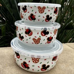 Disney | Dining | Disney Mickey Mouse Minnie Christmas Food Container ...